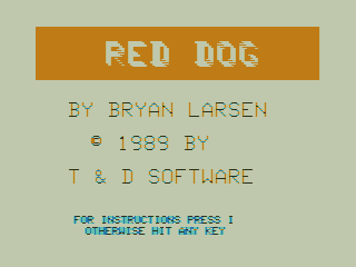 Red Dog (1989) - MobyGames
