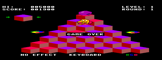 Screenshot of Pyramix (TRS-80 CoCo, 1987) - MobyGames