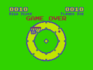Screenshot of Ghost Rush (TRS-80 CoCo, 2022) - MobyGames