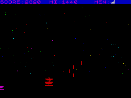 Screenshot of Alien Destroyer (ZX Spectrum, 1984) - MobyGames