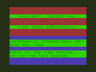 Planet Conquest (1982) - MobyGames