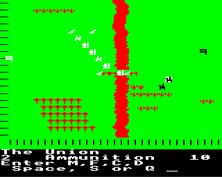 Screenshot of Johnny Reb (Electron, 1983) - MobyGames