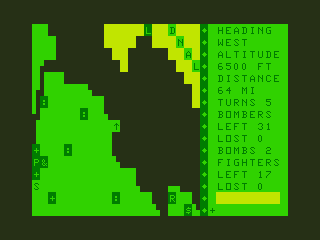 Screenshot of Bomber Command (TRS-80 CoCo, 1983) - MobyGames