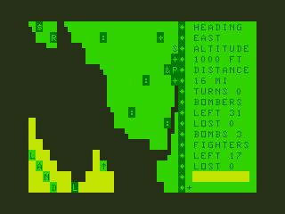 Screenshot of Bomber Command (TRS-80 CoCo, 1983) - MobyGames