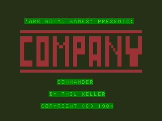 Company Commander (1984) - MobyGames