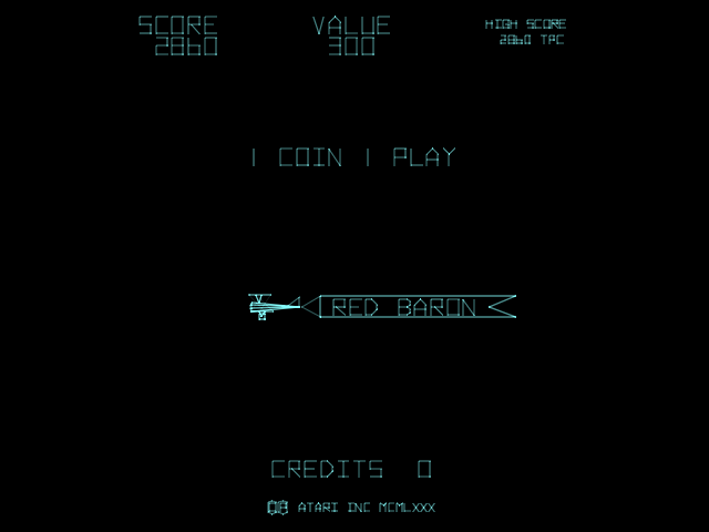 Screenshot of Red Baron (Arcade, 1981) - MobyGames