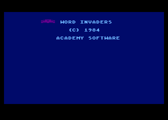Screenshot of Typing Tutor plus Word Invaders (Atari 8-bit, 1984 ...