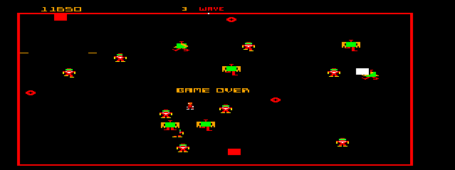 Screenshot of Robotron: 2084 (TRS-80 CoCo, 2022) - MobyGames