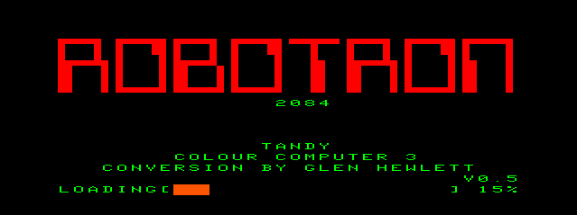 Screenshot of Robotron: 2084 (TRS-80 CoCo, 2022) - MobyGames