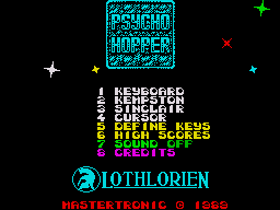 Screenshot of Psycho Hopper (ZX Spectrum, 1989) - MobyGames