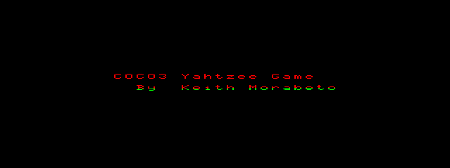 CoCo3 Yahtzee Game (1987) - MobyGames