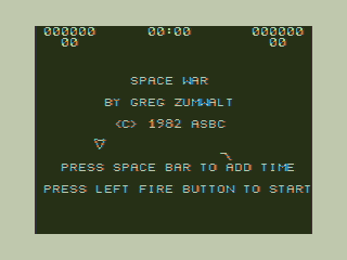 Space War (1982) - MobyGames
