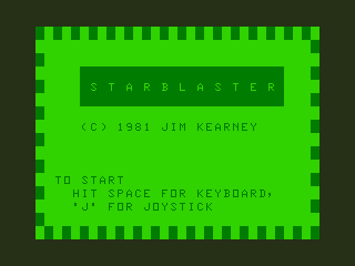 Screenshot of Starblaster (TRS-80 CoCo, 1981) - MobyGames