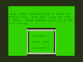 Screenshot of Space Merchant (TRS-80 CoCo, 1982) - MobyGames