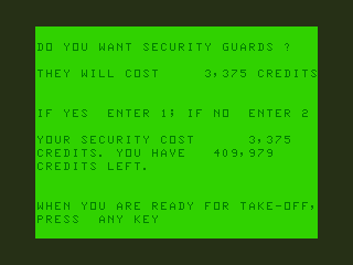 Screenshot of Space Merchant (TRS-80 CoCo, 1982) - MobyGames