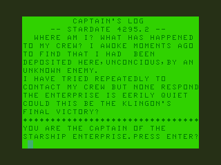 Star Trek Adventure (1982) - MobyGames