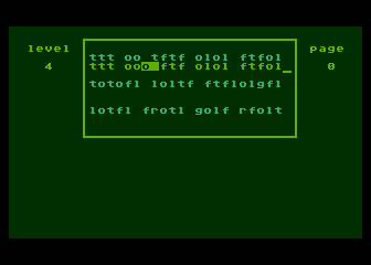 Screenshot of Typing Tutor plus Word Invaders (Atari 8-bit, 1984 ...