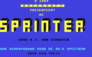 Sprinter (1984) - MobyGames