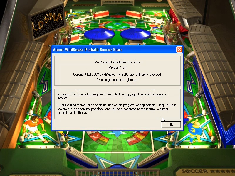 Screenshot of Soccer Stars Pinball (Windows, 2003) - MobyGames