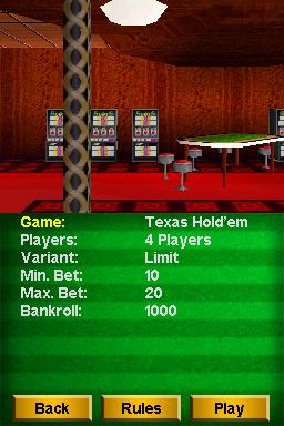 Screenshot of Texas Hold'em: Poker Pack (Nintendo DS, 2005) - MobyGames