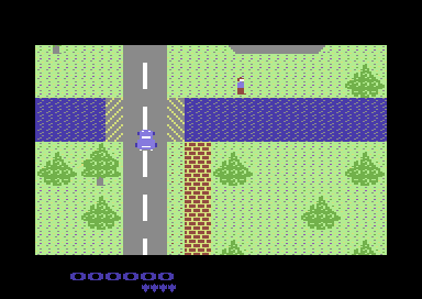 Screenshot of Samochodowy Wojownik (Commodore 64, 1992) - MobyGames