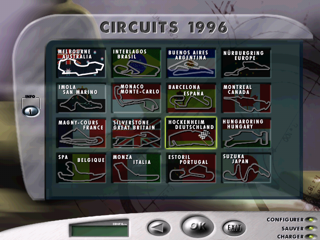 Screenshot of F1 Racing Simulation (Windows, 1997) - MobyGames