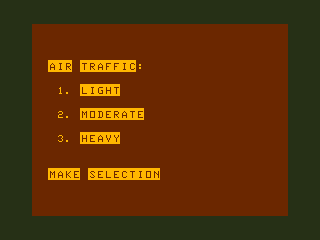 Screenshot of Air Traffic Control Simulator (TRS-80 CoCo, 1984) - MobyGames