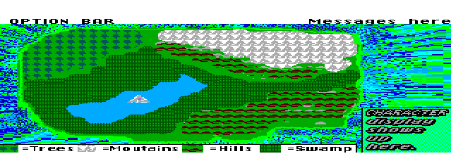 Screenshot of A Warlock's Revenge (TRS-80 CoCo, 1992) - MobyGames