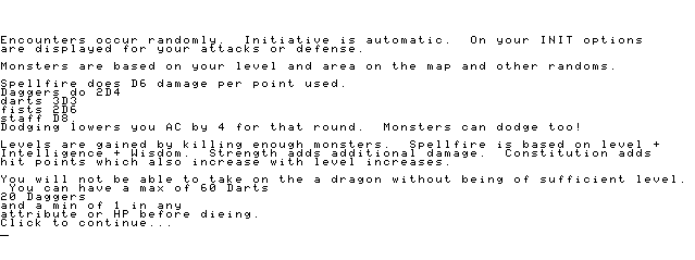 Screenshot of A Warlock's Revenge (TRS-80 CoCo, 1992) - MobyGames