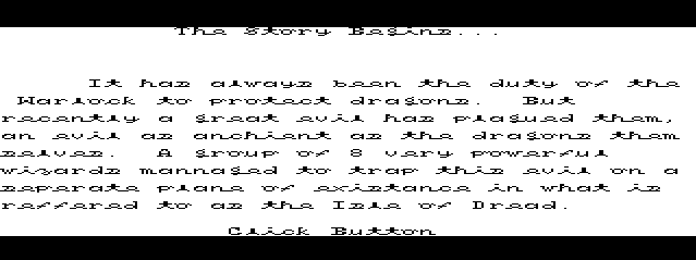 Screenshot of A Warlock's Revenge (TRS-80 CoCo, 1992) - MobyGames