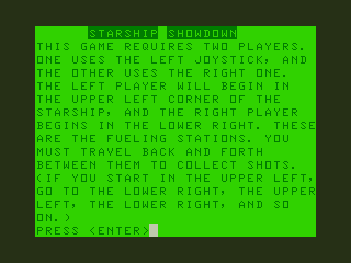 Screenshot of Starship Showdown (TRS-80 CoCo, 1988) - MobyGames
