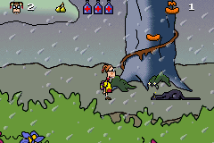 Screenshot of The Wild Thornberrys: Chimp Chase (Game Boy Advance, 2002) - MobyGames