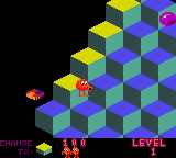 Screenshot of Q*bert (Game Boy Color, 2000) - MobyGames