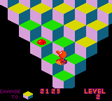 Screenshot of Q*bert (Game Boy Color, 2000) - MobyGames