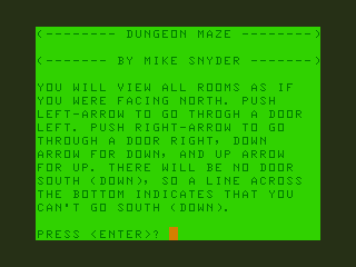 Dungeon Maze (1989) - MobyGames