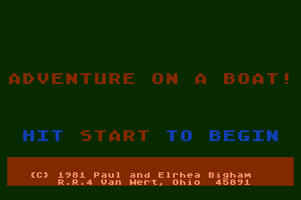 Adventure on a Boat! (1981) - MobyGames
