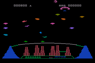 Screenshot of Meteor Storm (Atari 8-bit, 1982) - MobyGames
