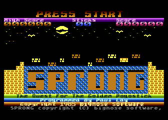 Sprong: The Quest for the Golden Pogostick (1985) - MobyGames