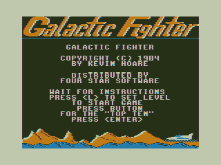 Galactic Fighter (1984) - MobyGames
