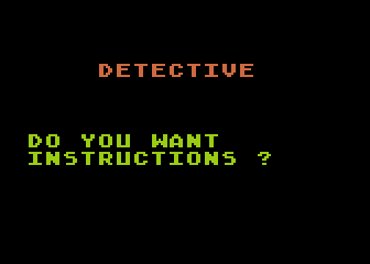 Detective (1983) - MobyGames