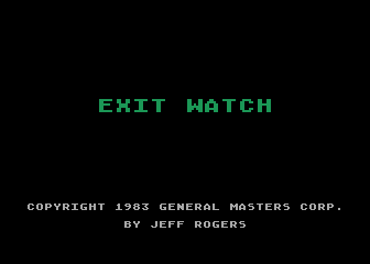 Exit Watch (1983) - MobyGames