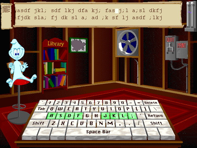 Screenshot of Kid's Typing (Windows 3.x, 1993) - MobyGames