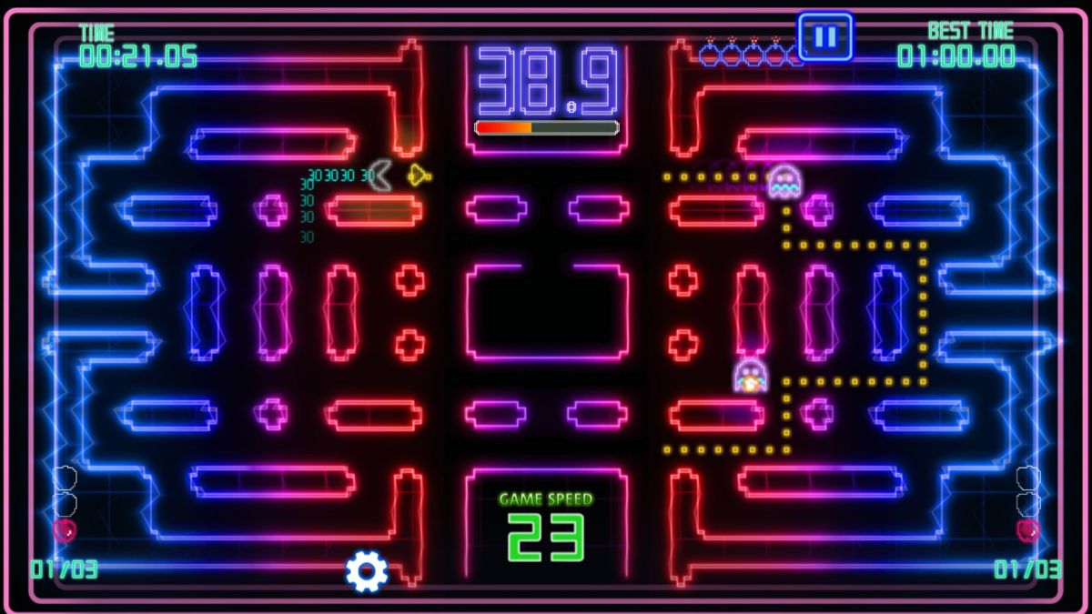 Screenshot of Pac-Man: Championship Edition DX (Windows, 2010) - MobyGames