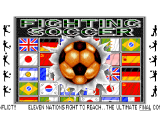 Screenshot of Fighting Soccer (Amiga, 1988) - MobyGames