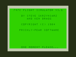 747C Flight Simulator (1984) - MobyGames