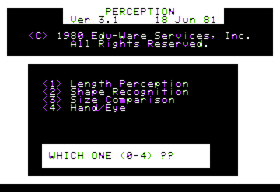 Perception I, II, III (1979) - MobyGames