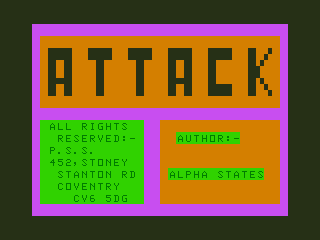 Attack (1983) - MobyGames