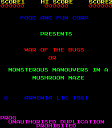 War of the Bugs (1981) - MobyGames