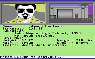 Screenshot of L.A. Crackdown (Commodore 64, 1988) - MobyGames