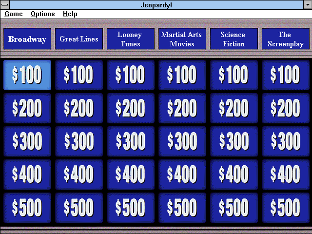 Jeopardy!: TV & Movie Pack (1996) - MobyGames
